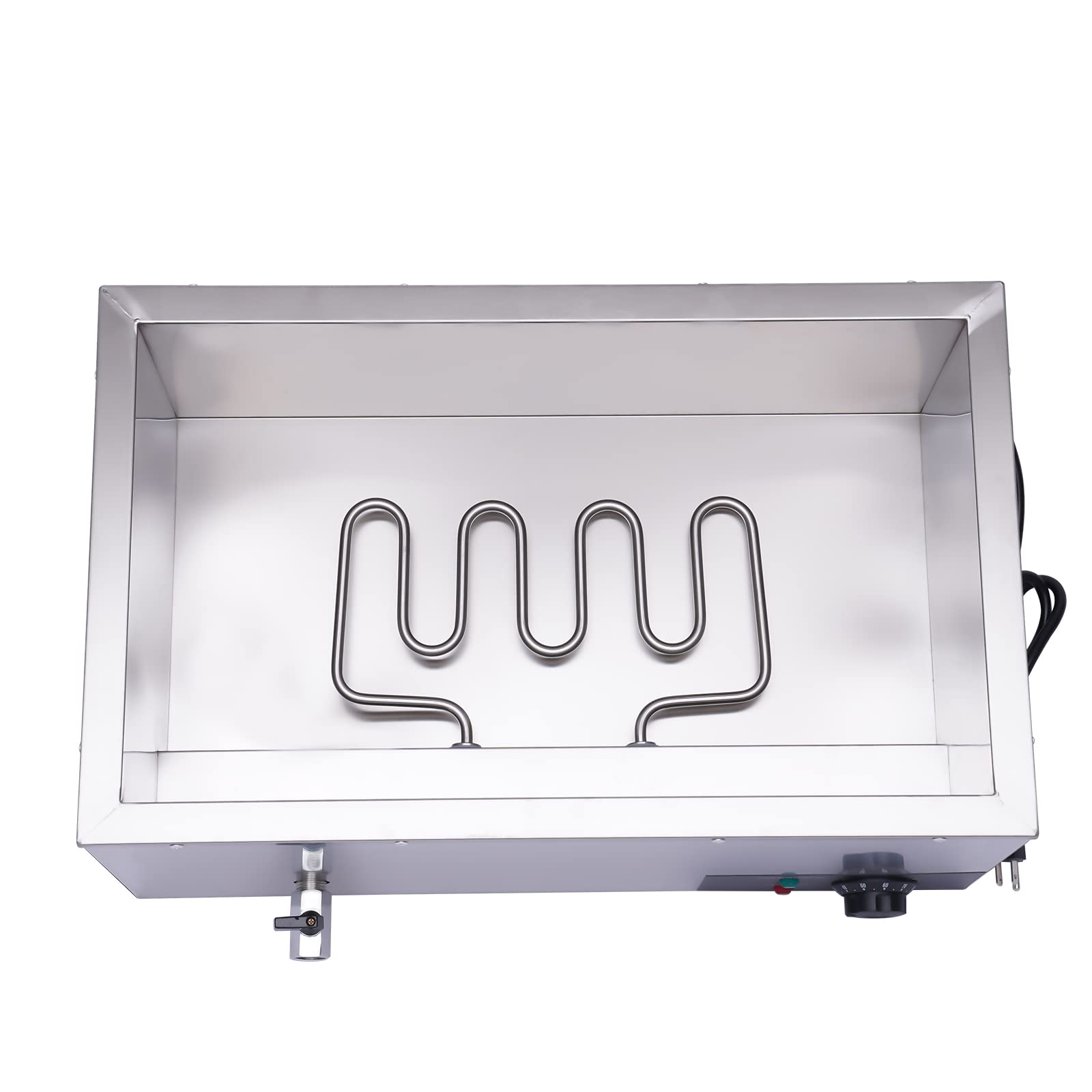 4-Pan Commercial Food Warmer, 110V 600W Electric Steam Table 15cm/6inch Deep, Professional Stainless Steel Buffet Bain Marie for Catering and Restaurants