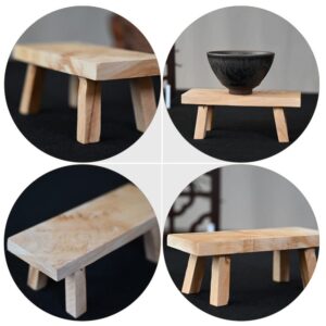 DECHOUS Step Stool Tree Stump Stool Desktop Wooden Stool Statue Wooden Stool Sculpture Portable Bed Stool Small Step Ladder for Kitchen Bathroom (As Shown) Mushroom Stool Kitchen Stool