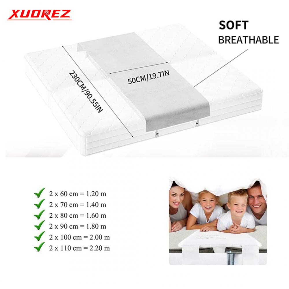 XUDREZ Home Bed Bridge, Twin to King Mattress Connector Converter Kit with Split King Bed Gap Filler Mattress Connector Adjustable Strap with Anti Slip Dual Loop Design to Create King and Queen