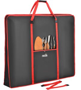 finesun art portfolio case, art supply storage organizer, art bag with frame construction& shoulder straps, portfolio folder for artwork, drawings& tv (35x43 inch)