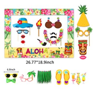 24 PCS Aloha Party Photo Booth Props Hawaiian Party Photo Booth Props Aloha Party Photo Booth Frame Aloha Party Supplies Aloha Baby Shower Decoration Aloha Bridal Shower