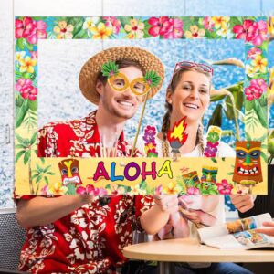 24 PCS Aloha Party Photo Booth Props Hawaiian Party Photo Booth Props Aloha Party Photo Booth Frame Aloha Party Supplies Aloha Baby Shower Decoration Aloha Bridal Shower