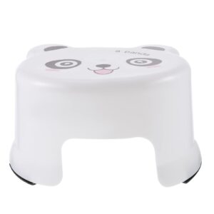 toddmomy anti- skid step stool kids bathroom stool plastic foot stool cartoon step stool for living room, bathroom non slip chairs （ white）