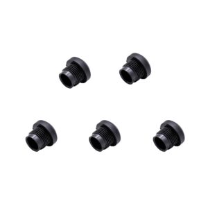 elecbee 5pcs m12 protective cap plastic for panel-mount sockets