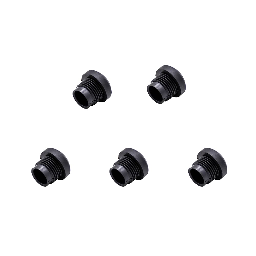 Elecbee 5PCS M12 Protective Cap Plastic for Panel-Mount Sockets