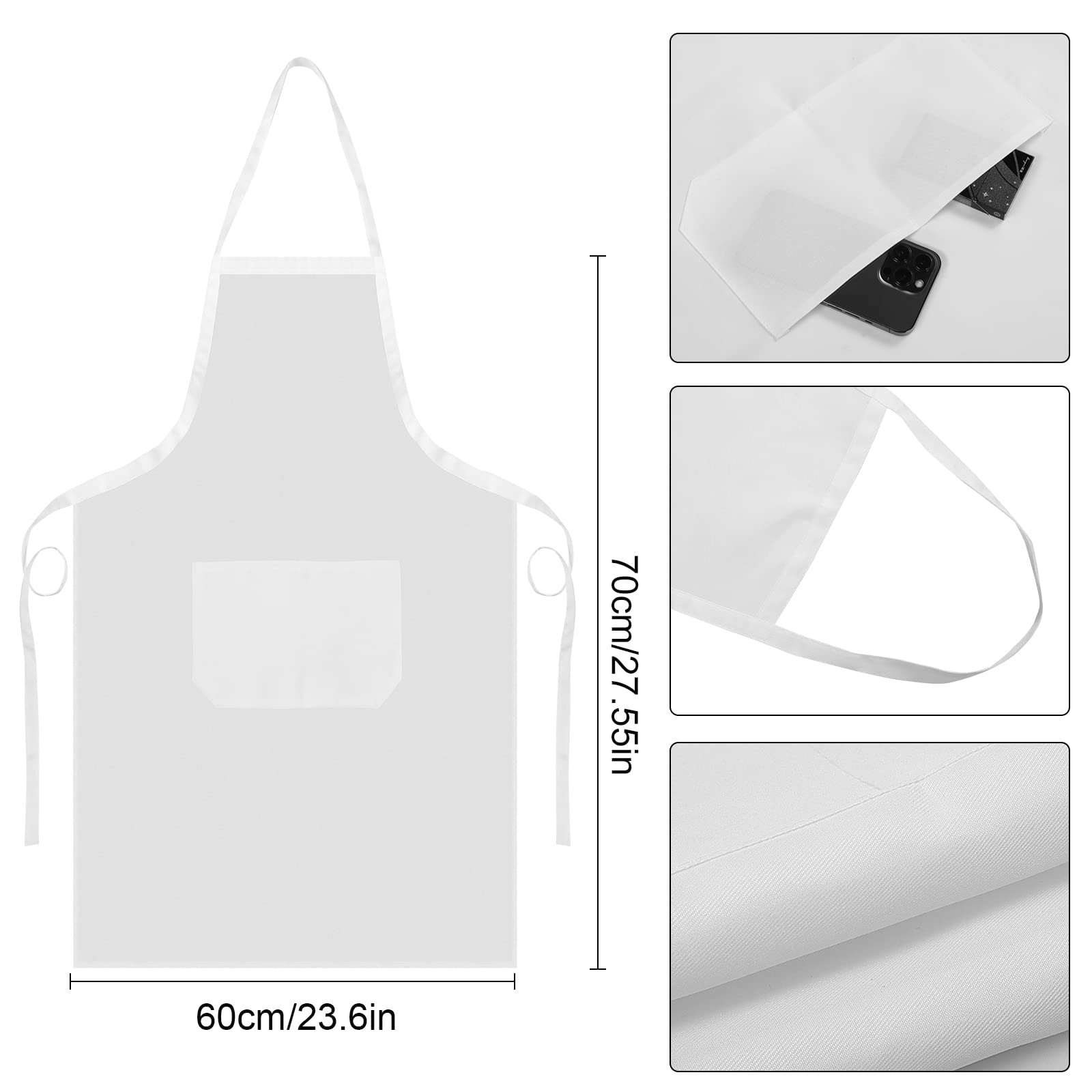 Halloween Chef Apron Hat Costume, Include White Chef Hat Adjustable White Apron Red Adjustable Bow Tie Baker Costume for Halloween Cosplay Men Women Party Supplies