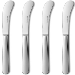 keawell premium 4-piece 6.7" louise butter knives, stainless steel, dishwasher safe