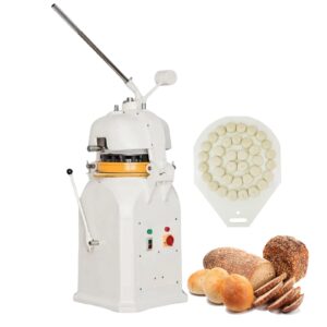 eqcotwea dough divider rounder machine 36pcs pastry dough dividing rounding machine dough portioning rounder bread semi-automatic dough separator splitter roller dough ball maker shaper 20g-70g 110v