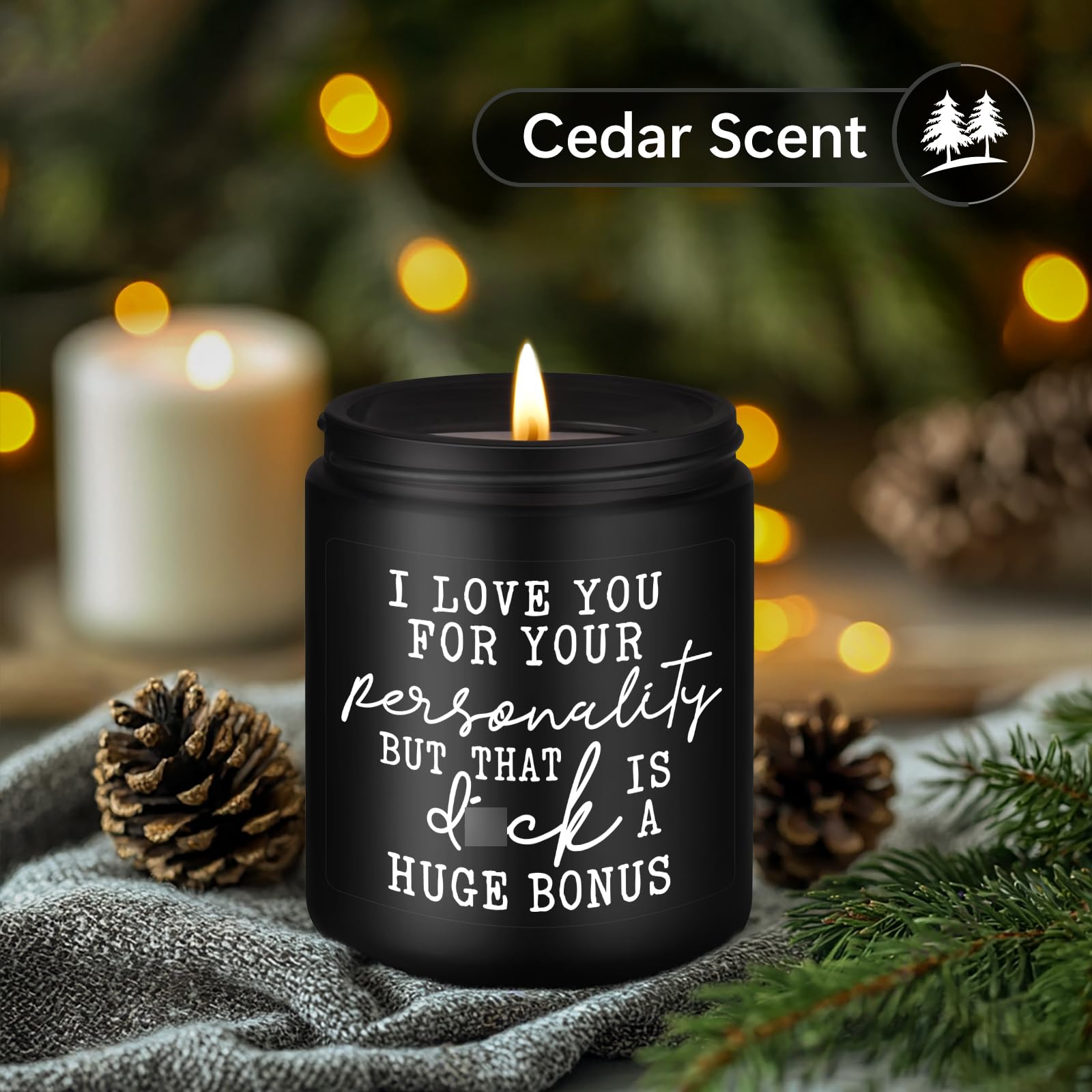 LEADO Candles for Men, Funny Gifts for Boyfriend, Valentines Day Gifts for Him, Husband Gifts - Naughty Anniversary, Christmas, Birthday Gifts Ideas for Boyfriend, Husband, Fiance, Blue Collar