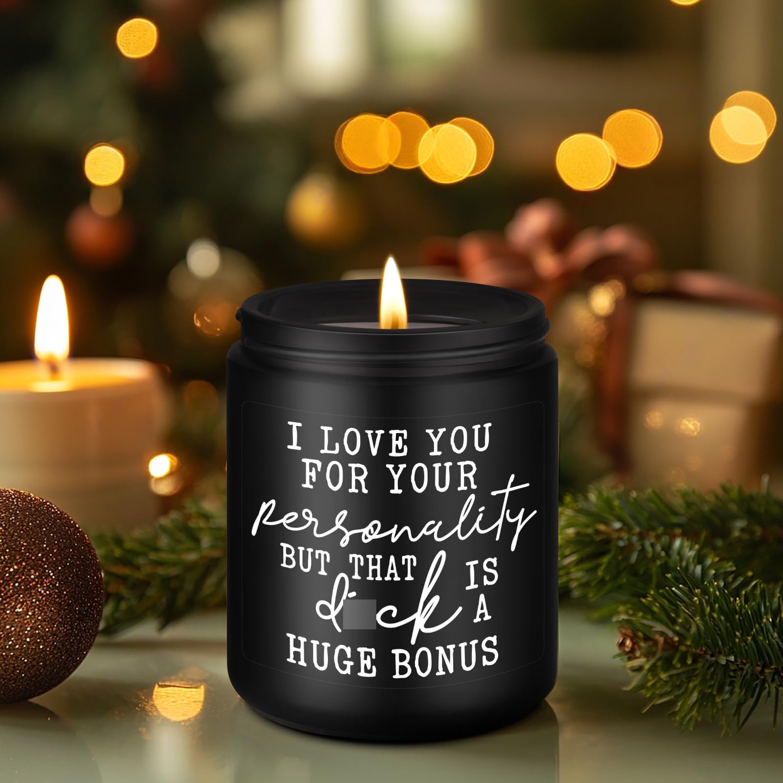 LEADO Candles for Men, Funny Gifts for Boyfriend, Valentines Day Gifts for Him, Husband Gifts - Naughty Anniversary, Christmas, Birthday Gifts Ideas for Boyfriend, Husband, Fiance, Blue Collar