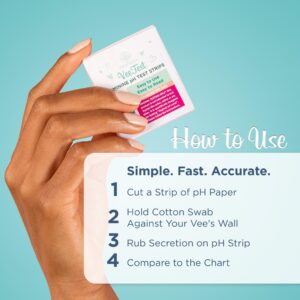 VeeFresh VeeTest Vaginal pH Test Strips - 100-Piece Accurate and Easy to Use pH Balance Test Strips for Women, Compact and Discreet Vaginal pH Tester for Feminine Health Monitoring