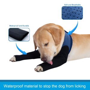 Coodeo Dog Recovery Sleeves, Cone Collar Alternative, Abrasion Resistant Dog Recovery Suit, Washable 2.5mm Thick and Waterproof, Pet Wounds Prevent Licking, Bite, Keep Dry (2XL, Blue)