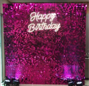 champagne (light gold) shimmer wall backdrop panel - birthday, anniversary, wedding decorations, engagement & bridal shower party decor | glitter bling photo backdrops sheets （30 pcs (5×6 ft）