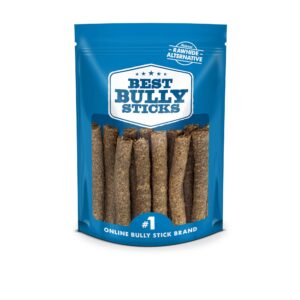 premium real beef dog treats - bully snap stick, 12 pack - 100% natural, no additives - reward, puppy & dog training treats - usa packed - healthy, easy to digest, rawhide-free, high protein