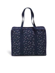 prym purpose, navy floral project organizer bag, blue