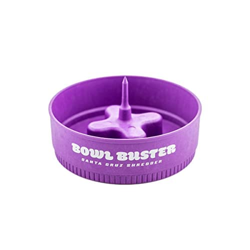 Santa Cruz Bowl Buster Ashtray with protective cap - Poker with Sturdy & Convenient Design - Four large bowl knock platforms, Mess-Free & Heat Resistant Cleaning tool