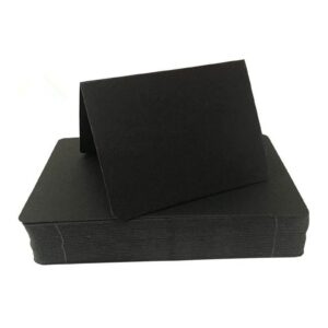 50 pcs black blank place cards blank tent table place cards for weddings banquets dinner parties folded seat assignment setting label,3.5 x 2.7 inch