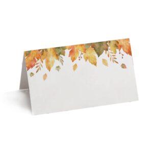 tent place cards 2 × 3.5 inches (25 pcs), place cards for thanksgiving, for name, seating, food labels, scored for easy folding, thanksgiving party supplies, fall party， baby shower - gsw002