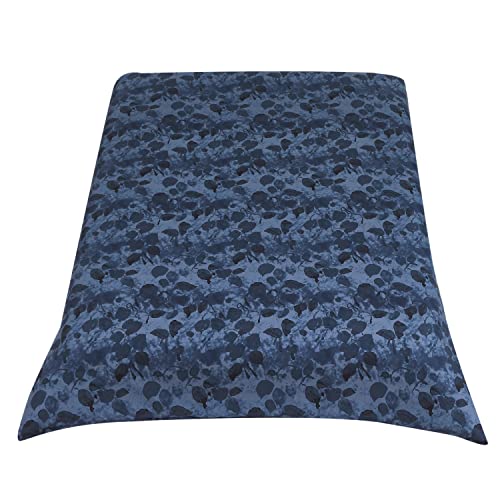 Calvin Klein Home Floral Printed King Duvet Sets of 3 Pieces -1 Duvet Cover and 2 Sham Covers, 100% Cotton 300 Tc (Navy Blue)