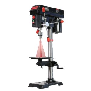 bucktool 12 inch 6.2a professional bench drill press, 3/4hp powerful benchtop drill press, variable speed drill press with iiia laser and work light