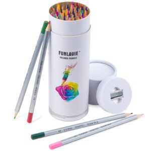 funlavie colored pencils 48 coloring pencils premium professional art drawing pencil for adults coloring book