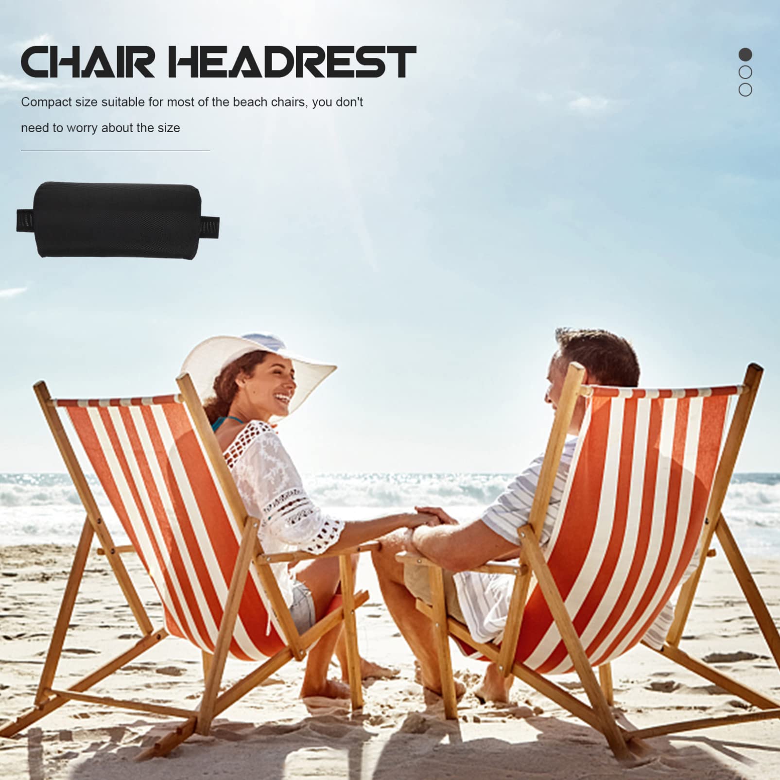 Car Accessories Beach Chair Headrest Recliner Pillow Foldable Beach Chair Rest Lounge Chairs Neck Support Chair Cushion Coffee Deck Chair Neck Pillow Outdoor Chairs