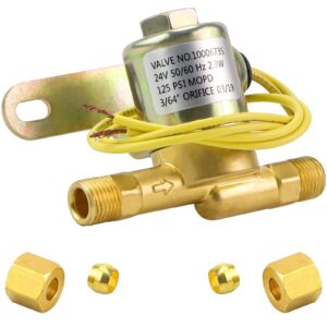 4040 humidifier solenoid valve replacement 24v,2.3w,60hz brass humidifier solenoid valve replace a2012-s118,b2035-s2,b2035-s5 fit for a-prilaire humidifier 400, 500, 600 and 700 series by fetechmate