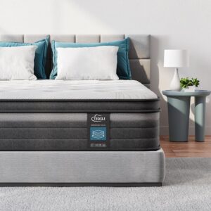 teqsli twin mattress, 12 inch gel memory foam hybrid mattress in a box, medium firm pocket innerspring for pressure relief and cooling sleep, certipur-us certified, 10-year support (tsa30t-us)