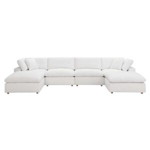 modway commix down-filled overstuffed upholstered 6-piece sectional sofa