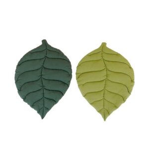 SSDHUA Cat Mattress Leaf Shape Cat Nest Cat and Dog Double-Sided Available Floor Mat Cover Pad Warm and Comfortable Cartoon Cat Bed Indoor Warm Accessories (Leaves)