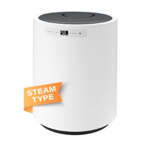 humidifiers for large room, y&o 10l(2.64gal) steam whole house humidifier for plants, filterless design, auto shut off, 3 level mist maximum 1200ml/h output, covering up to 1000 sq.ft