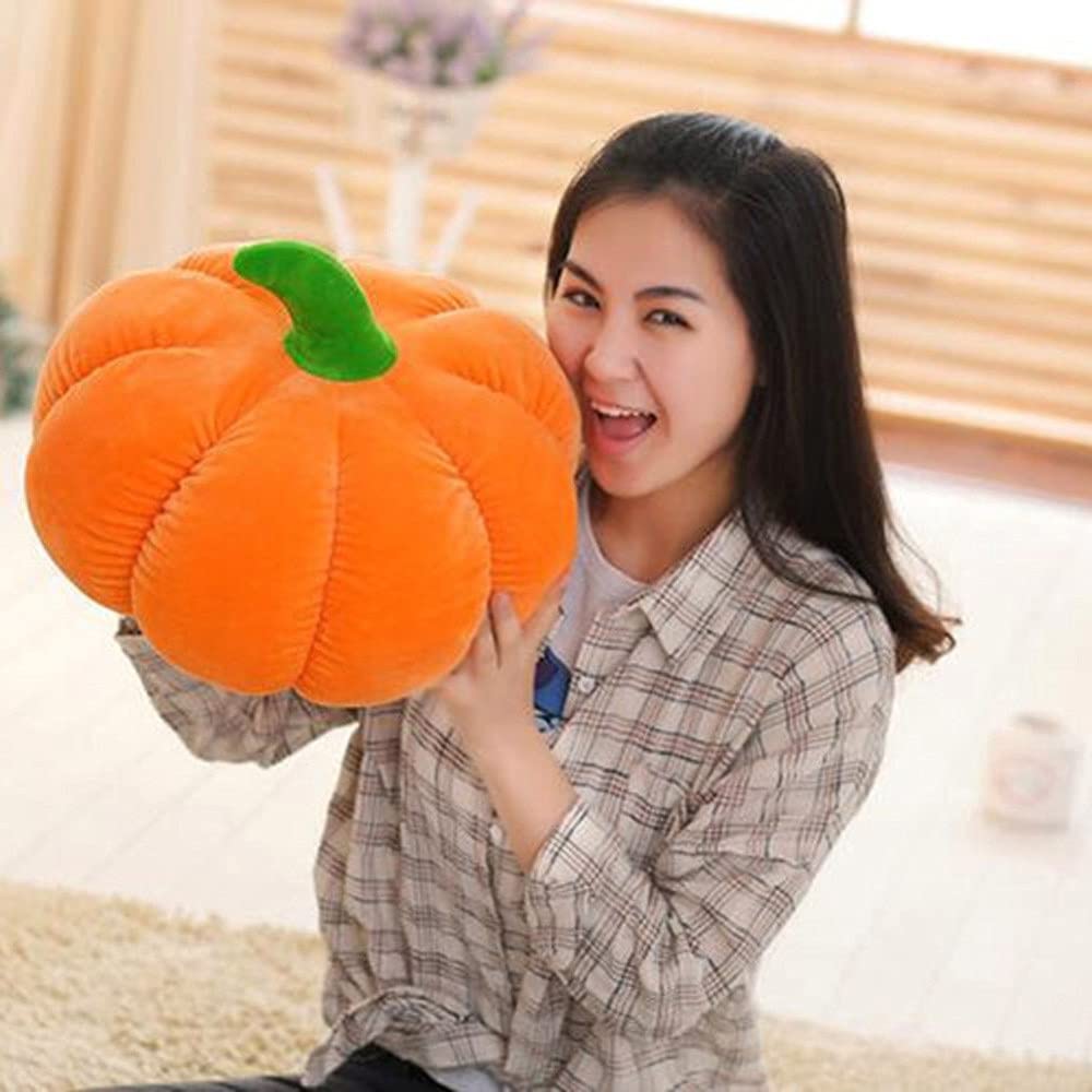 Pumpkin Pillow Halloween,Stuffed Pumpkin Fluffy Pumpkin Plush Toy,Durable Thanksgiving Pumpkins Decorative Sofa Cushion Couch Throw Pillow Soft Pumpkin Toys Kids Gifts for Home Decoration (B/16")