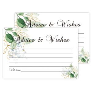 farhtinanfx 50 advice and wishes for the new mr and mrs, bride and groom weddings, bridal showers, marriage advice cards(4" x 6")