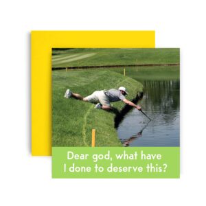 huxters golf birthday cards for men - husband birthday card - funny birthday cards for men - dad birthday card - golf retirement card - mens golf card - 14.8cm square