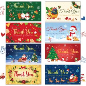 240 pcs christmas thank you cards for small business paper note greeting cards snow crane santa snowman christmas cards winter themed thank you note holiday wreath thank you note cards for holiday