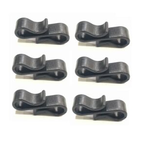 teensery 100 pcs plastic s shaped hook multi-purpose mini hooks for home kitchen bathroom garden shop outdoor, black