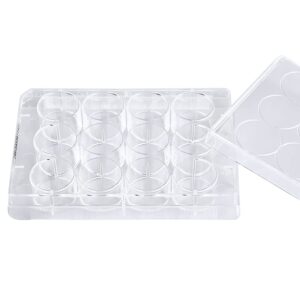 adamas-beta 12-well sterile culture plate, tc treated cell culture plates tissue culture treated plate, individually wrapped, pack of 10