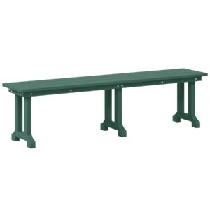 costaelm outdoor benches weatherproof, bench for entryway front porch bench, all weather resistant park long bench poly lumber backless garden bench seat for outdoors, dark green