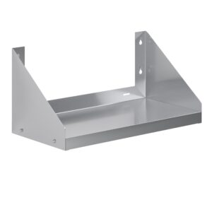 amgood stainless steel wall shelf with side guards (24" long x 12" deep)