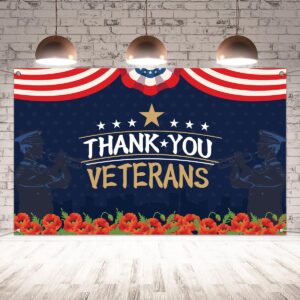 veterans day backdrop thank you veterans banner patriotic decor veterans day memorial day 4th of july fourth of july patriotic decoration for home