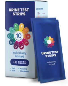 wellness urine test strips for uti, ketone and more (60 pack)