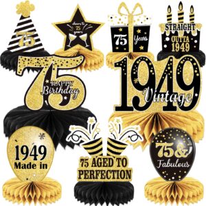 9pcs 75th birthday decorations 75th birthday centerpieces for tables decorations vintage 1949 honeycomb table topper back in 1949 75th birthday decorations for men and woman 75 years birthday party