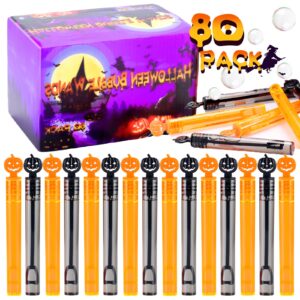 80 pack halloween bubble wands,mini bubble wands for halloween party favors,hlalloween toys gift for girls boys kids toddler adults