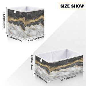 Gold Black Marble Closet Organizers Storage Cubes Storage Bins Shelf Baskets Containers for Home Kids Room Toys Office,Rectangle