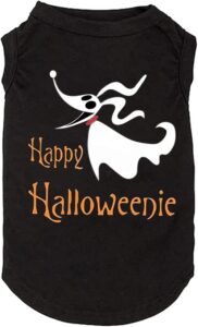 halloween dog clothes funy pumpkin t-shirt cute ghost dog bone print shirt small large dog vest puppy fall gift (x-large, black-2)