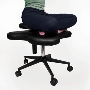 hans hans meditation chair,cross legged kneeling chair for ergonomic posture corrective seat (balck) 211 211