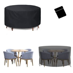 outdoor furniture covers round - black, 39x33inch, waterproof uv resistant, 420d tear-resistant patio furniture covers, apply to patio covers for outdoor furniture & dining table and chairs set