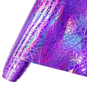 hyang mirror embossed metal water cube lavender pu faux leather sheets 1 roll 12"x53"(30cmx135cm), faux leather very suitable for leather earrings, bows, handbag ，sewing ，crafts making