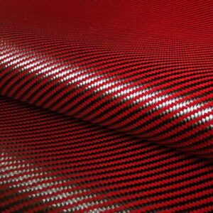 carbon fiber red fabrics mixed carbon cloth 3k 200g 19.5" wide 39.4" long