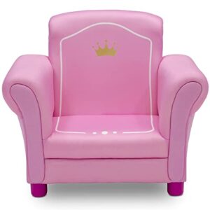 delta children princess crown kids upholstered chair, pink